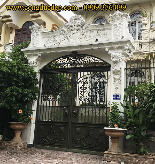 Các mẫu trụ cổng đẹp, trụ cổng hiện đại đơn giản và phào chỉ đẹp nhất