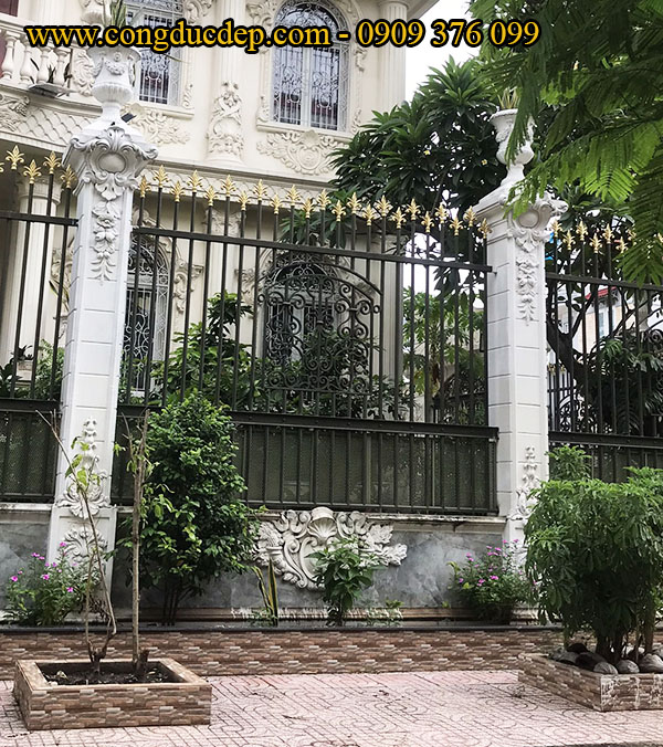 Các mẫu trụ cổng đẹp, trụ cổng hiện đại đơn giản và phào chỉ đẹp nhất